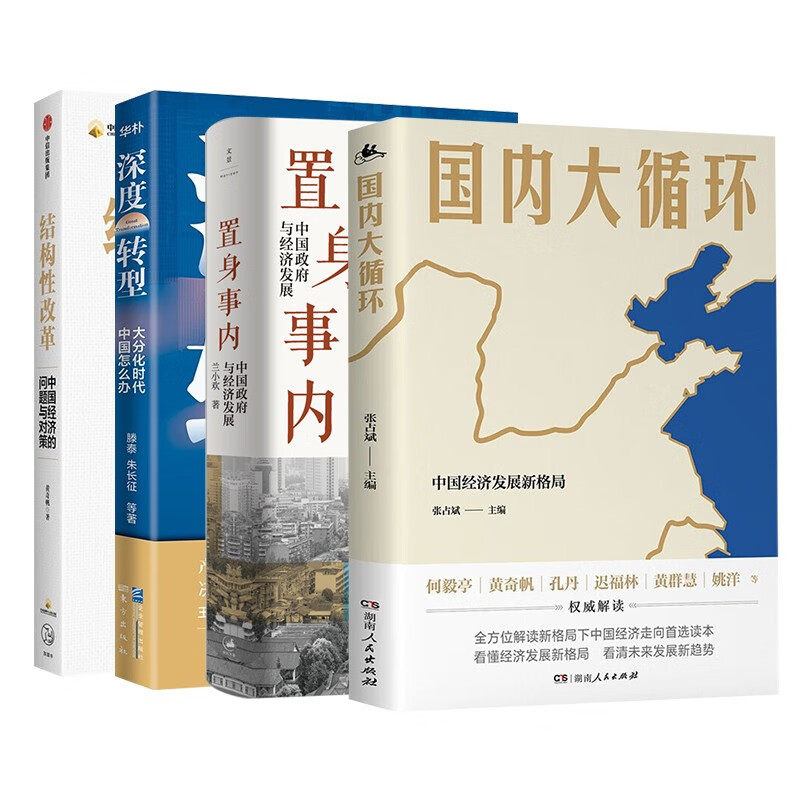 中国经济四部曲：结构性改革 黄奇帆+置身事内：中国政府与经济发展 兰小欢+国内大循环+深度转型 4本册
