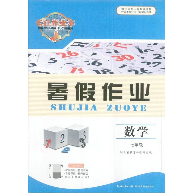 2022版！初中七年级数学长江作业本暑假作业/湖北教育出版社/