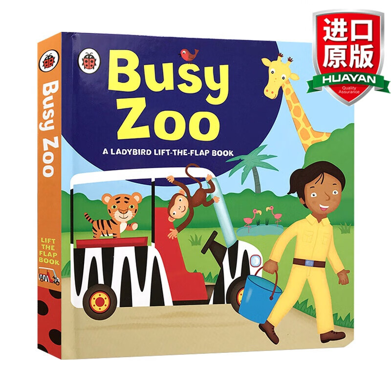 Ladybird lift-the-flap book Busy Zoo 英文原版绘本 翻翻书 忙碌的动物园 英文版 进口英语原版书籍 纸板书
