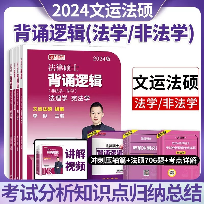 文运法硕2024法律硕士联考法硕考试分析配套考点详解戴寰宇民法学孙自立刑法学李彬法理学宪法学法硕非法学法学文运法硕背诵逻辑 【背诵逻辑·全4册】2024版！