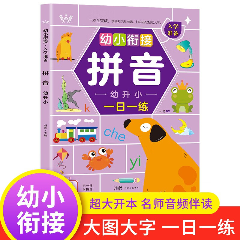 幼小衔接入学准备拼音（音频伴读扫码听课）幼儿园学前拼音教材拼读训练声母韵母 幼升小一年级教材早教启蒙