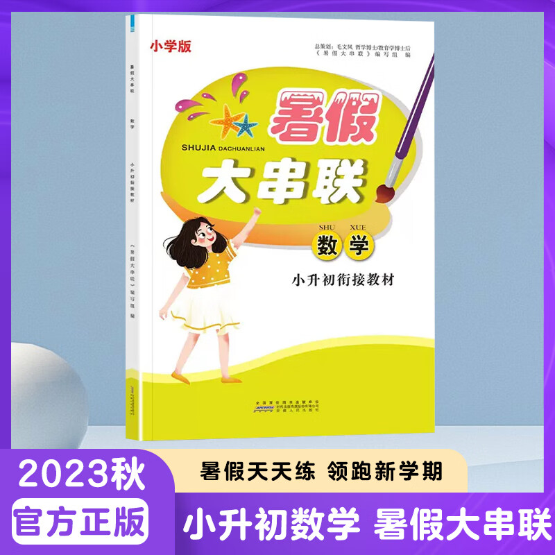 2023秋 暑假大串联小升初数学人教版小学数学六年级暑假作业同步预习复习资料书练习题册小学升初中衔接教材