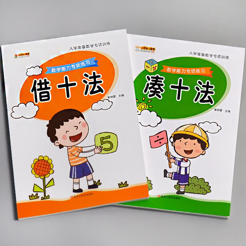 全套2本凑十法借十法书籍10/20以内加减法教材幼小衔接一年级小学生1年级凑十法借十法幼儿园破十法数幼小衔接幼儿园中班小班大班学前班数学练习册一日一练