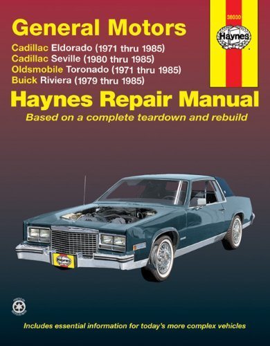 General Motors covering Cadillac Eldorado (71-85), Cadillac Seville (80-85), Oldsmobile