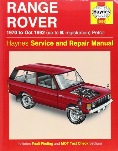 Range Rover V8 Petrol (70 - Oct 92) Haynes Repair Manual
