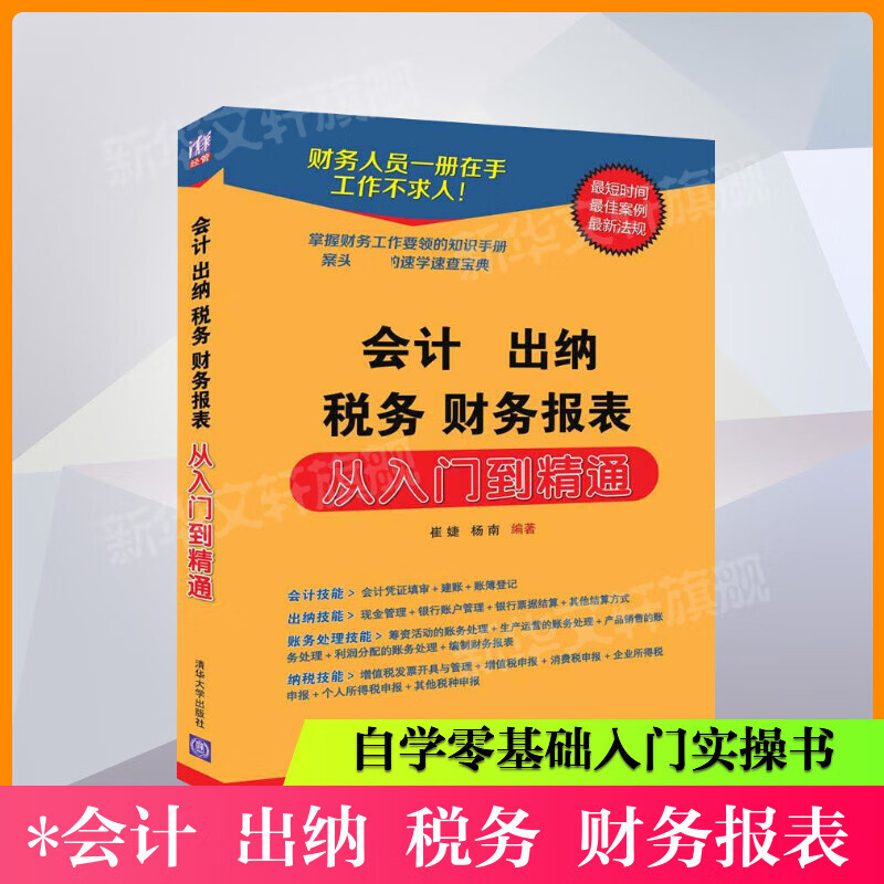 会计 出纳 税务 财务报表 从入门到精通 自学零基础入门实操书会计学基础财务报表分析实操出纳业务