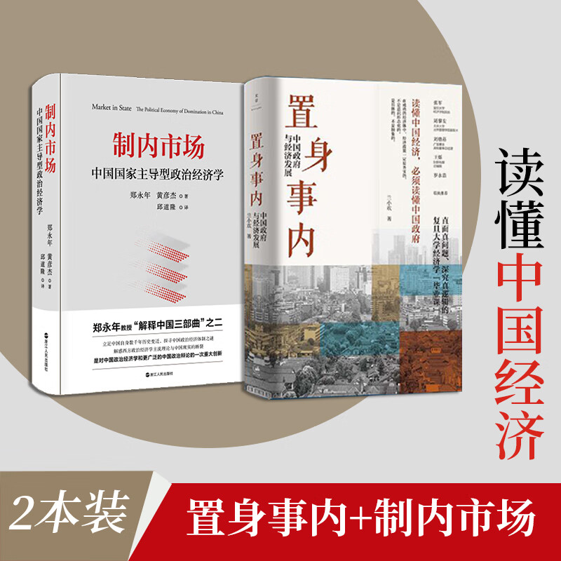 2册置身事内 中国政府与经济发展+制内市场 中国国家主 导型政治经济学 兰小欢郑永年著 读懂中国经济发展 金融投资管理类书籍