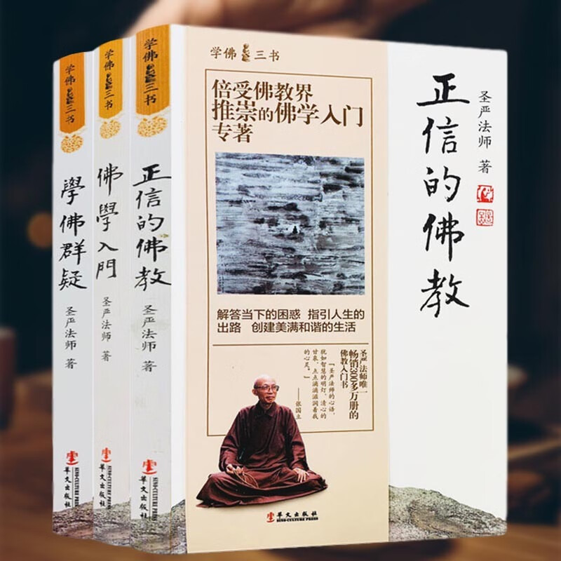 学佛三书 佛学入门学佛群疑正信的佛教圣严法师的经典书籍全集佛学入门+正信的佛教+学佛群疑 圣严法师/著