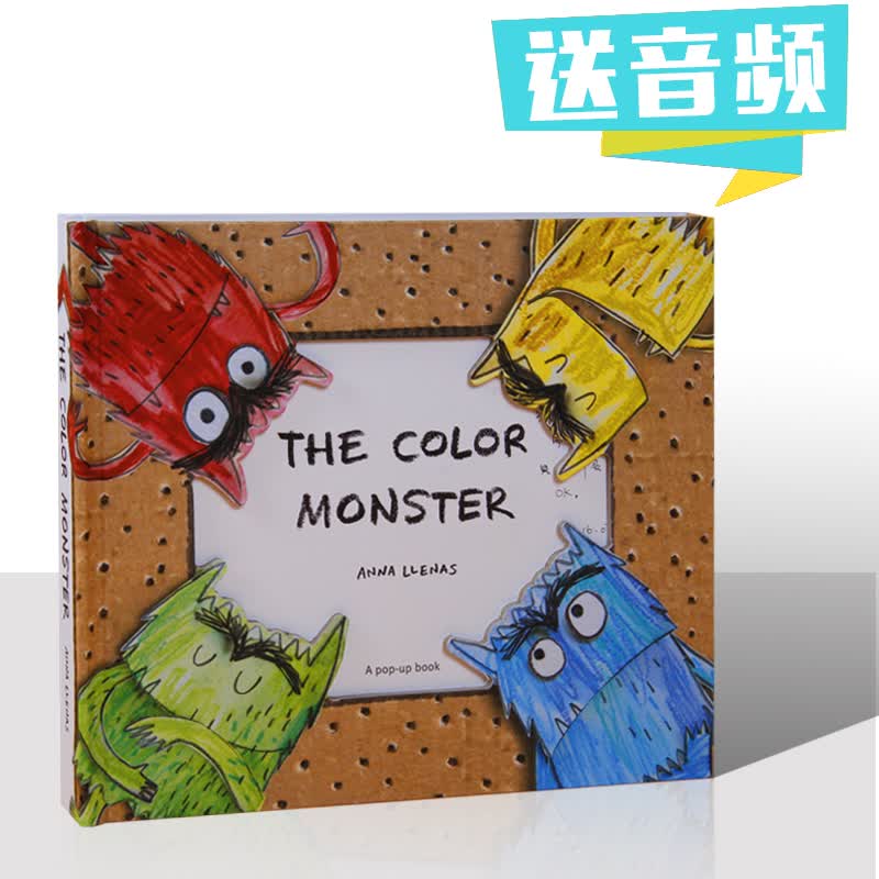 The Color Monster3D立体书我的情绪小怪兽英文原版绘本颜色小怪物送音频 小怪兽书一本
