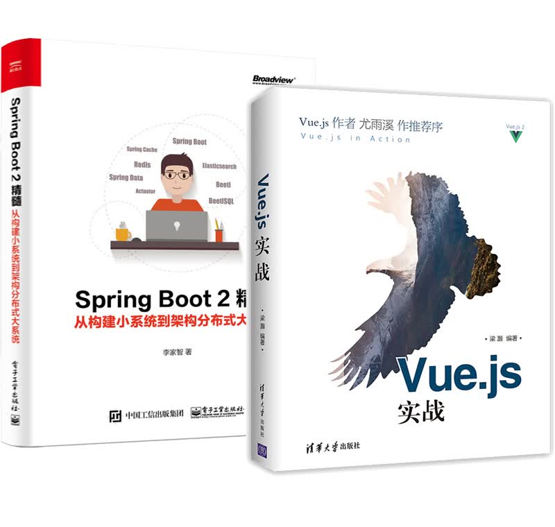 包邮Vue.js实战+Spring Boot 2精髓 从构建小系统到架构分布式大系统