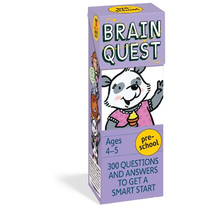 大脑任务智力开发卡片 学前Ages4-5 英文原版 美国学前小学生全科练习 brain quest