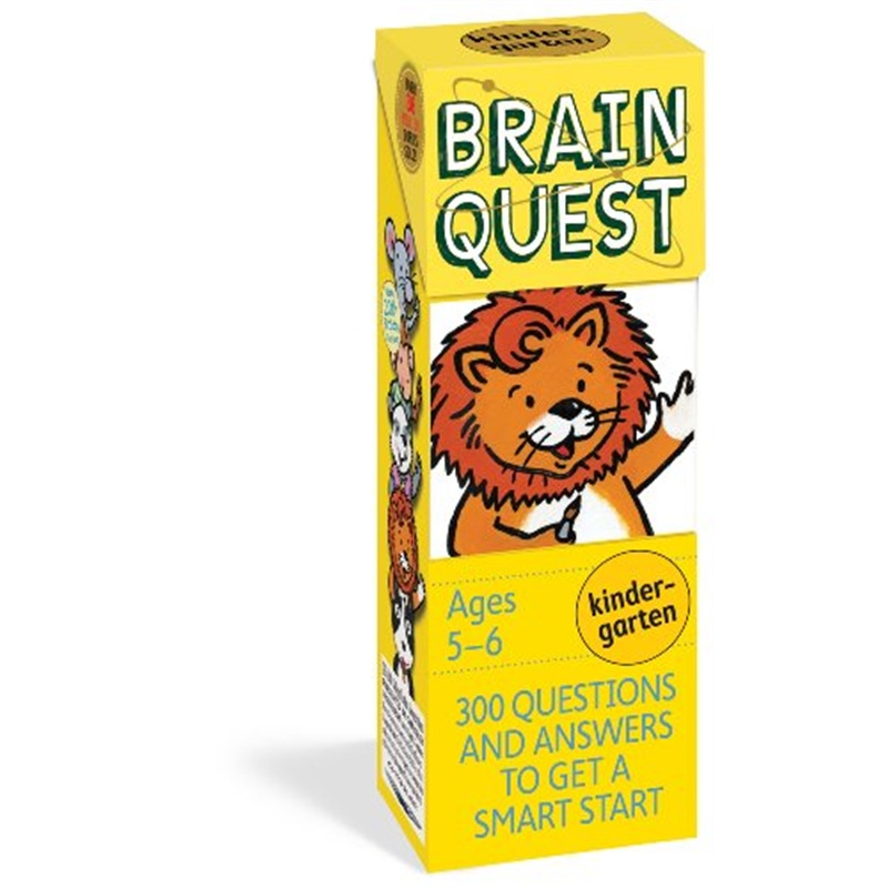 英文原版 大脑任务 智力开发卡片书 5-6岁 Brain Quest Kindergarten