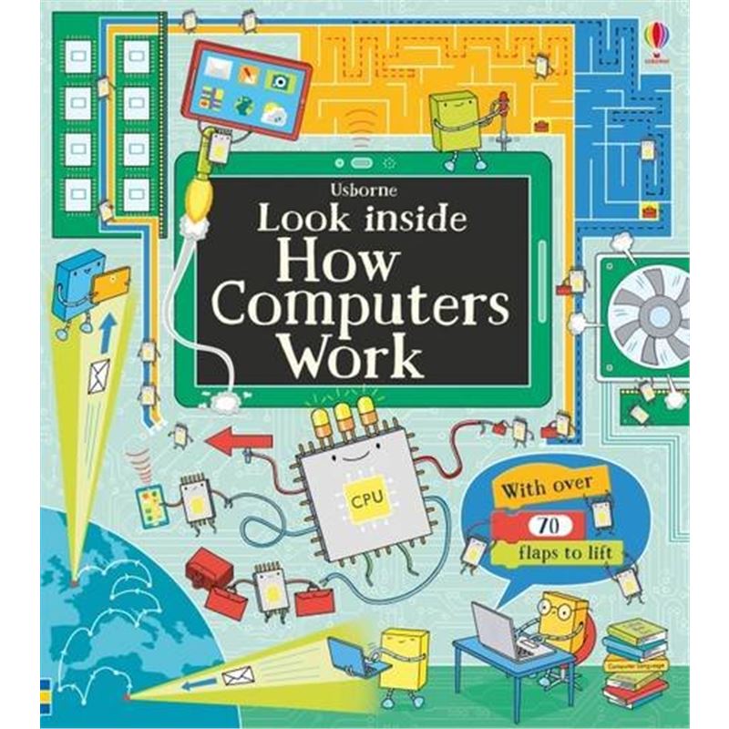 Usborne Look inside系列 揭秘计算机 computers 纸板书英文原版 3-6岁