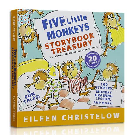 五只小猴子 Five Little Monkeys Storybook Treasury 英文进口原版