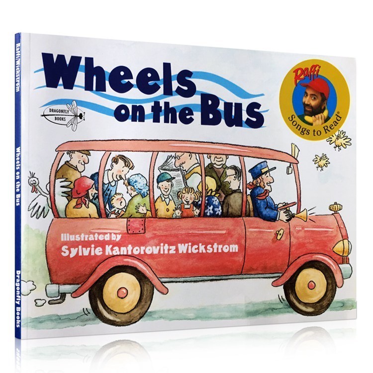 英文原版 Wheels on the Bus 车轮滚滚 经典童谣儿歌儿童绘本童书送音频