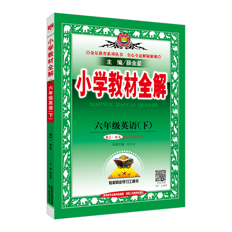 小学教材全解 六年级英语下 人教版 RJ 精通 2018春