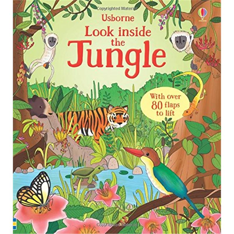 usborne 看里面低幼系列揭秘雨林英文原版Look Inside the Jungle科普翻翻书