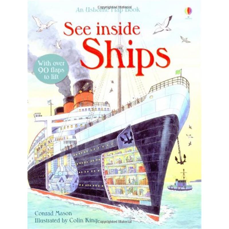 进口英文原版 Usborne 英文原版 See Inside Ships 看里面 船