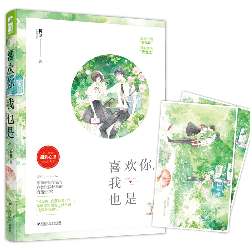 喜欢你我也是 析伽 青春校园 大鱼文化暖萌傲娇学霸爱情言情小说 高甜宠文