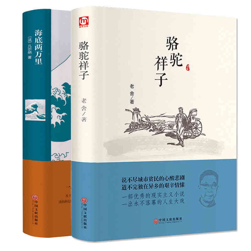 2册 初中版 海底两万里 骆驼祥子老舍 原著 初中生必读课外书籍完整版7七年级