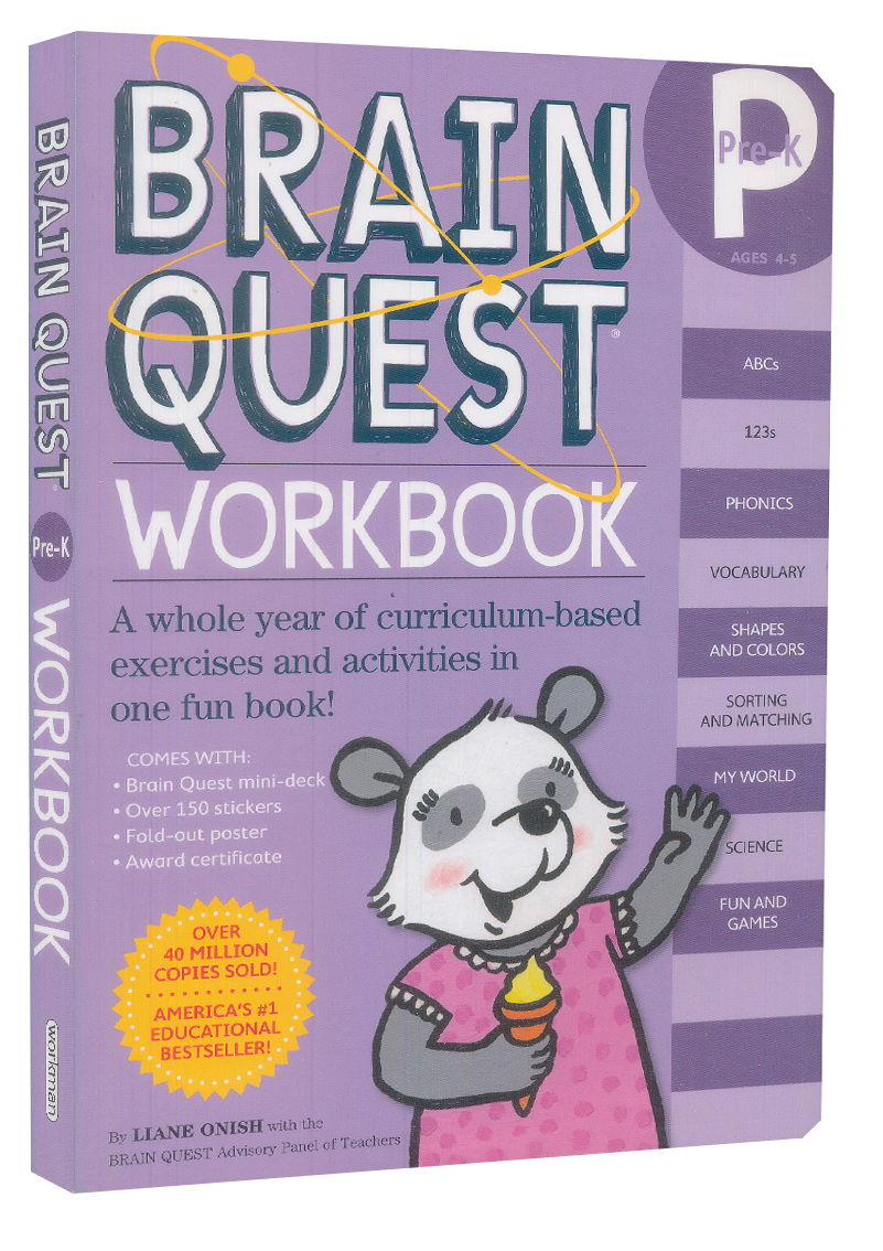 Brain Quest Workbook: Pre-K (With Stickers) 益智练习：Pre-K级