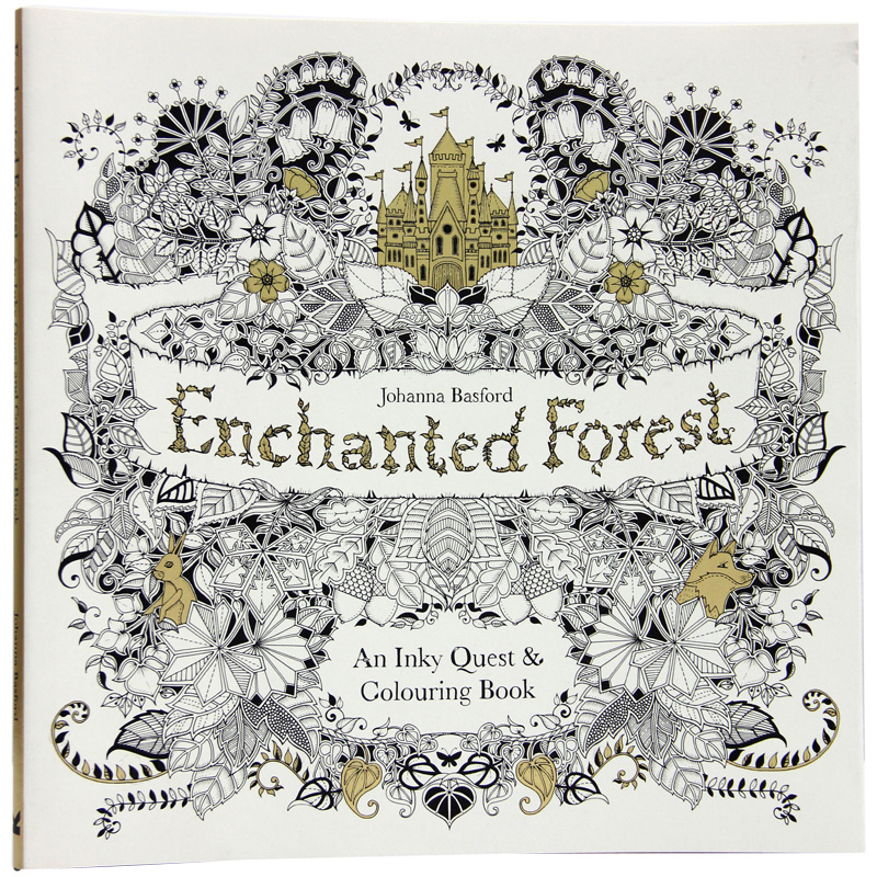 预售英文原版 Enchanted Forest 魔法森林: 一个墨迹任务和着色书 [平装]
