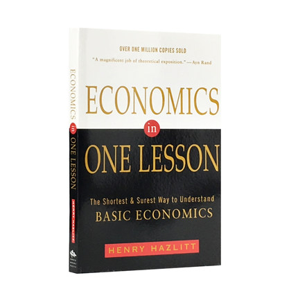 现货 一课经济学 英文原版 Economics in One Lesson 经济学的一堂课 罗辑思维推荐经济学入门读物 全英文