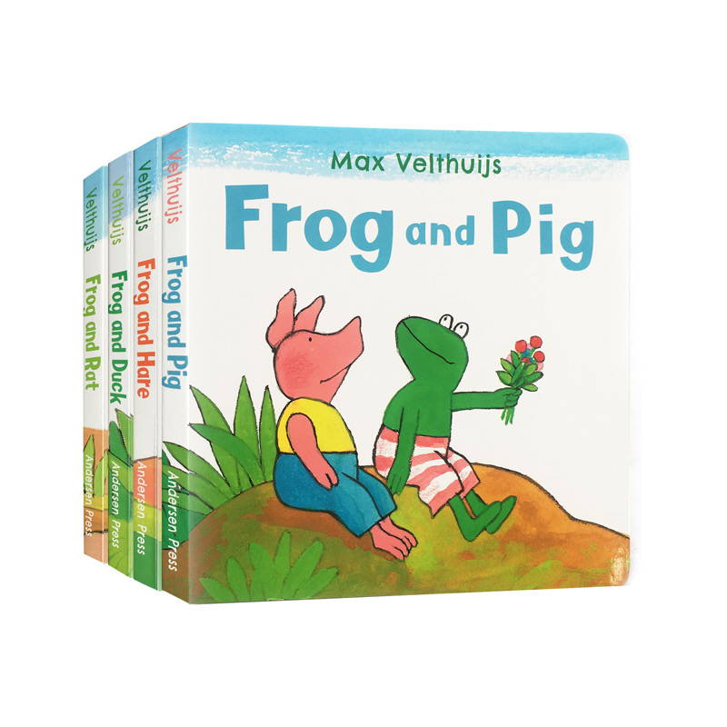 Frog 青蛙弗洛格（ 4册）儿童低幼卡板书 幼儿纸板翻翻图画故事书 Frog and Friends