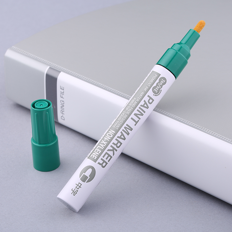 TANOSEE乐如诗 油漆笔马克记号笔涂鸦笔高光笔车补漆物流大头签字笔速干防水不褪色笔幅2mm绿色1支TS-PM400-G 15元-聚超值