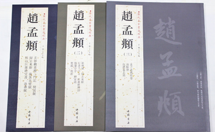 赵孟頫书法作品集 历代名家书法经典系列 归去来兮 老子道德经 行书千字文 前后赤壁赋等 16开3册