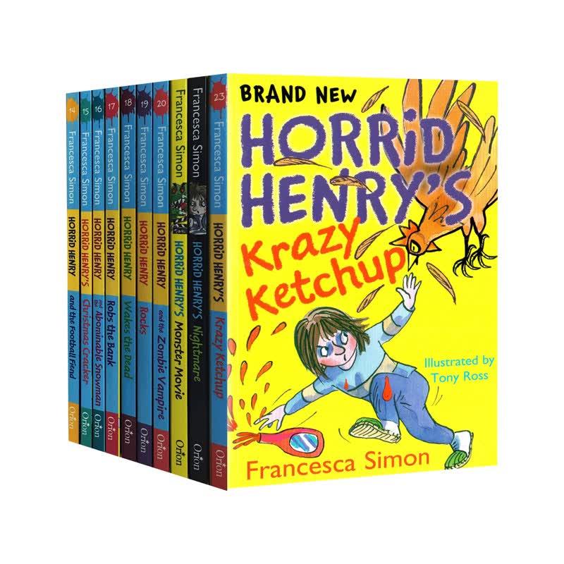 Horrid Henry 淘气包亨利 英文原版 故事书10本套装 英国知名的儿童文学形象之一