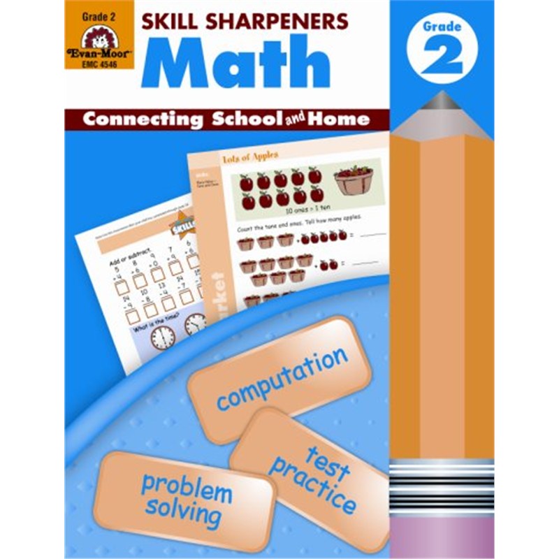 Skill Sharpeners Math,Grade 2 英文原版 技巧磨练:数学 二年级 Eva