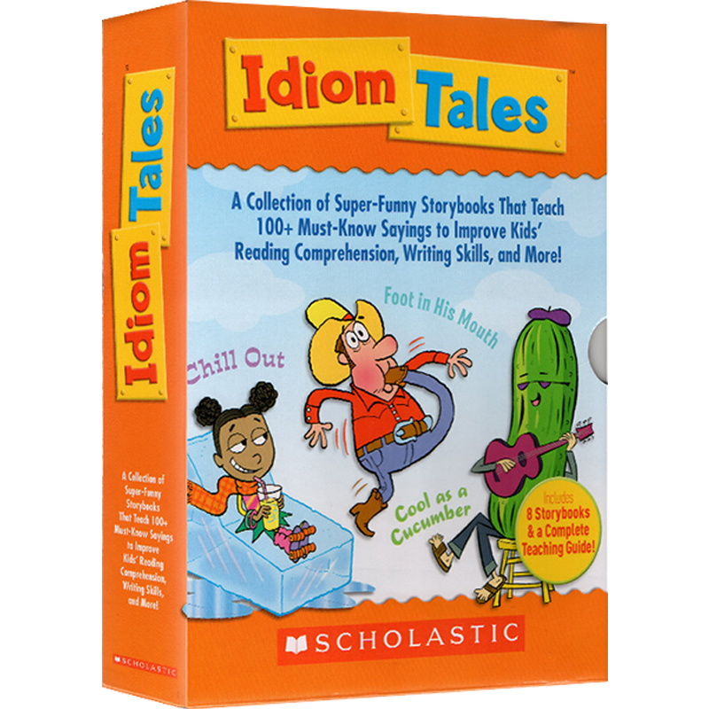 英文原版 Scholastic Idiom Tales 趣味认知故事集集习语大全8册盒装 家长手册