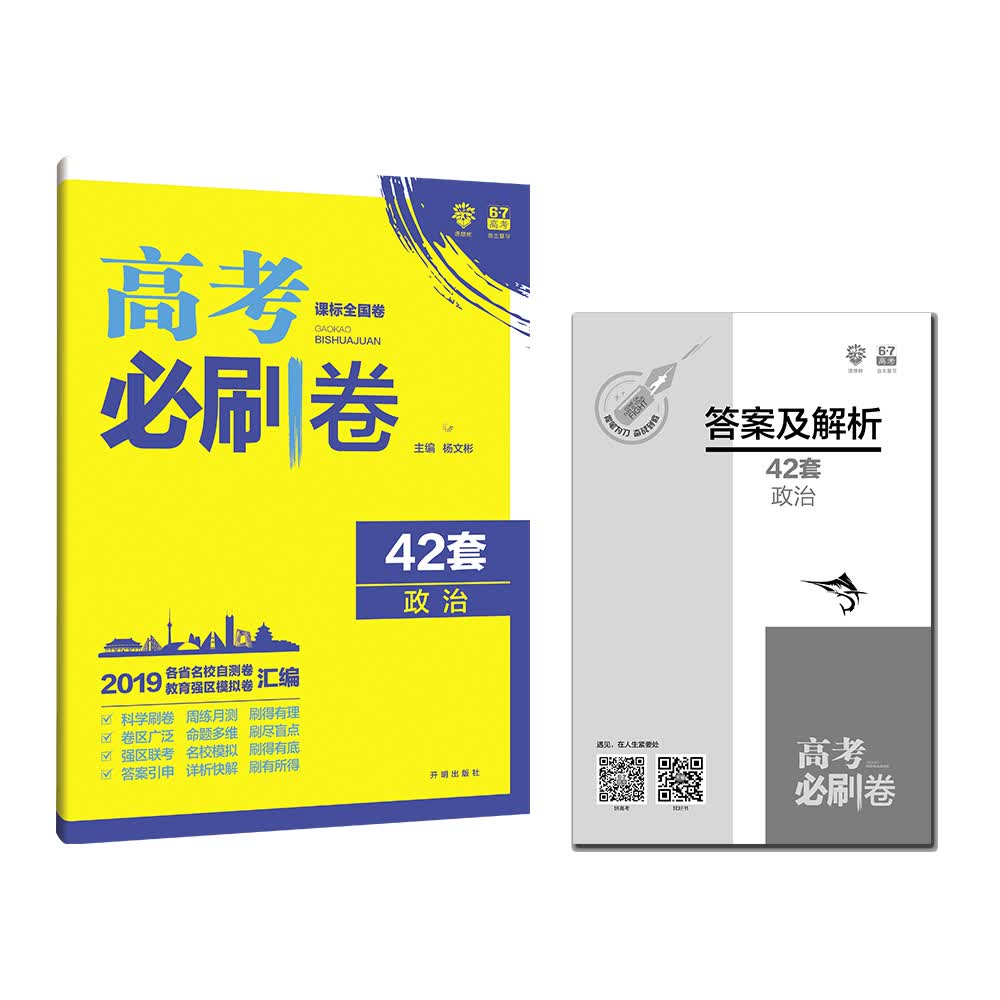 理想树 67高考 2019新版 高考必刷卷 42套：政治 新高考模拟卷汇编