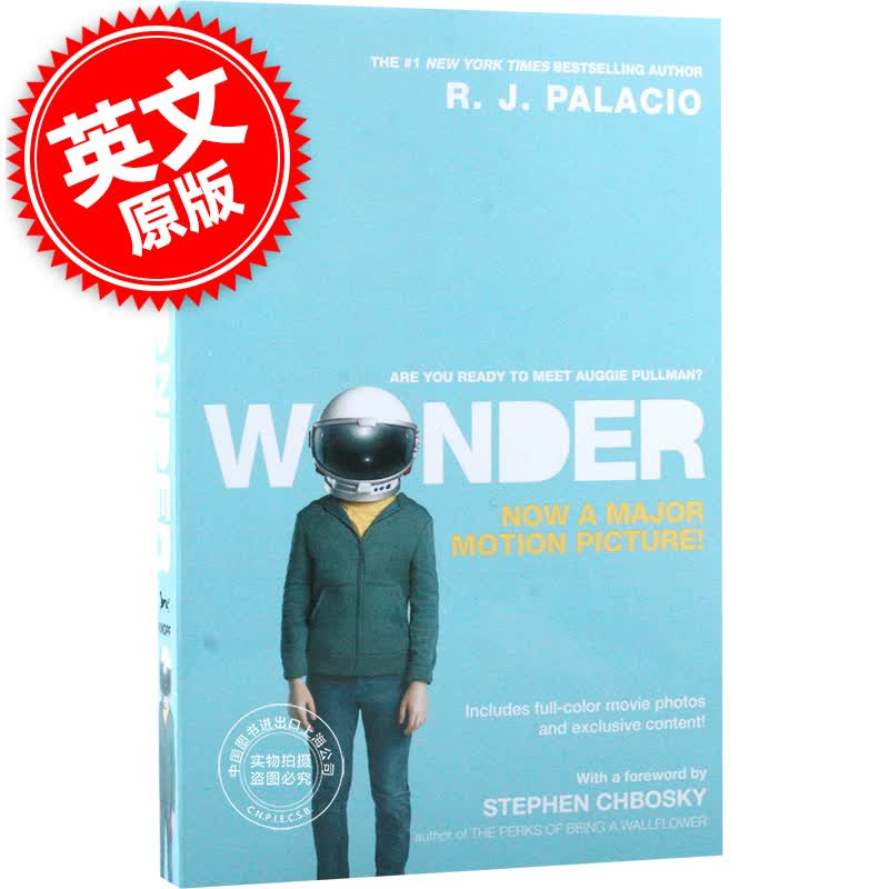 奇迹男孩电影版 英文原版 Wonder Movie Tie-In 青春励志小说