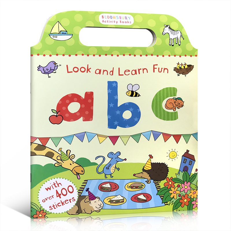英文原版 Look and Learn Fun ABC 英语基础练习册全彩活动贴纸书