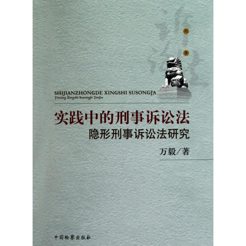 实践中的刑事诉讼法：隐形刑事诉讼法研究