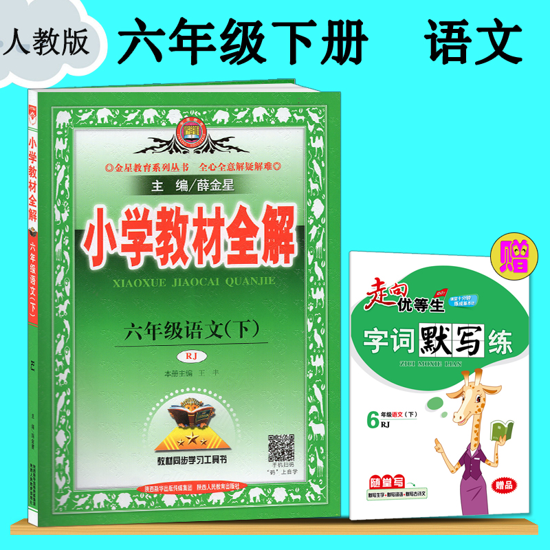 2021春 小学教材全解六年级下册数学同步人教版 薛金星小学六年级下册数学课本同步教辅资料书 RJ六下语