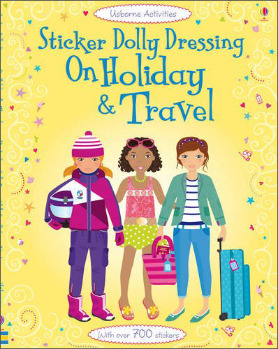 贴纸书 Sticker Dolly Dressing: On Holiday & Travel (Bind Up) Usborne英文原版