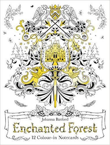 Enchanted Forest12 Colour-in Notecards魔法森林礼品卡片
