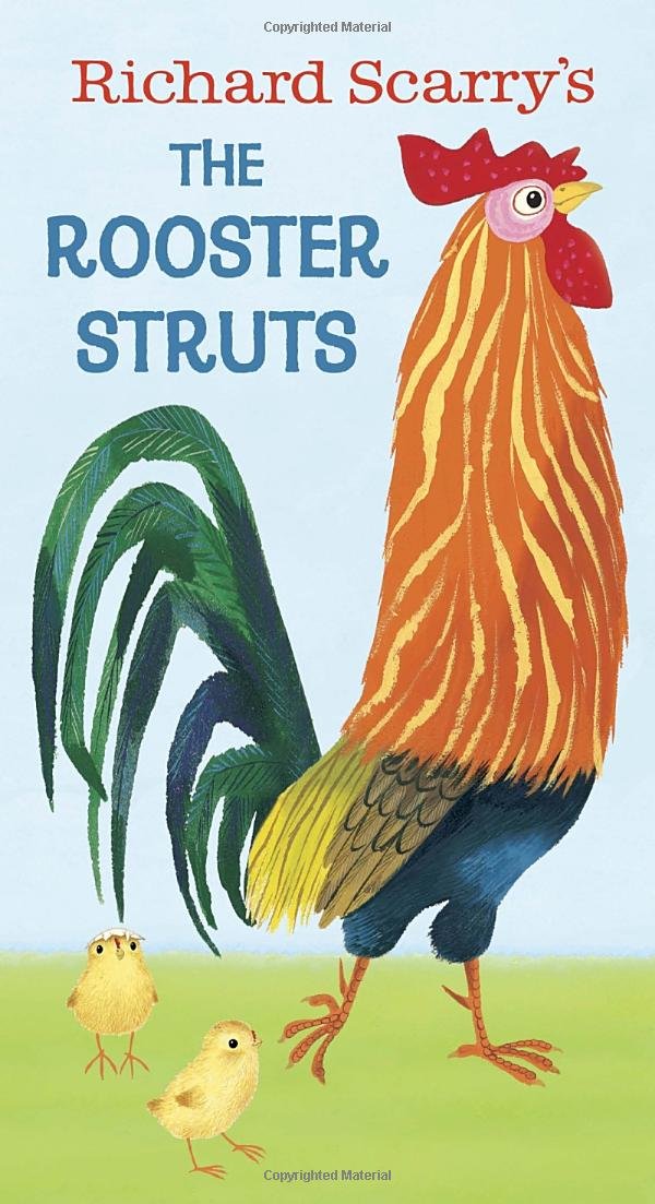 快乐的公鸡斯凯瑞纸板 Richard Scarry's The Rooster Struts 英文原版