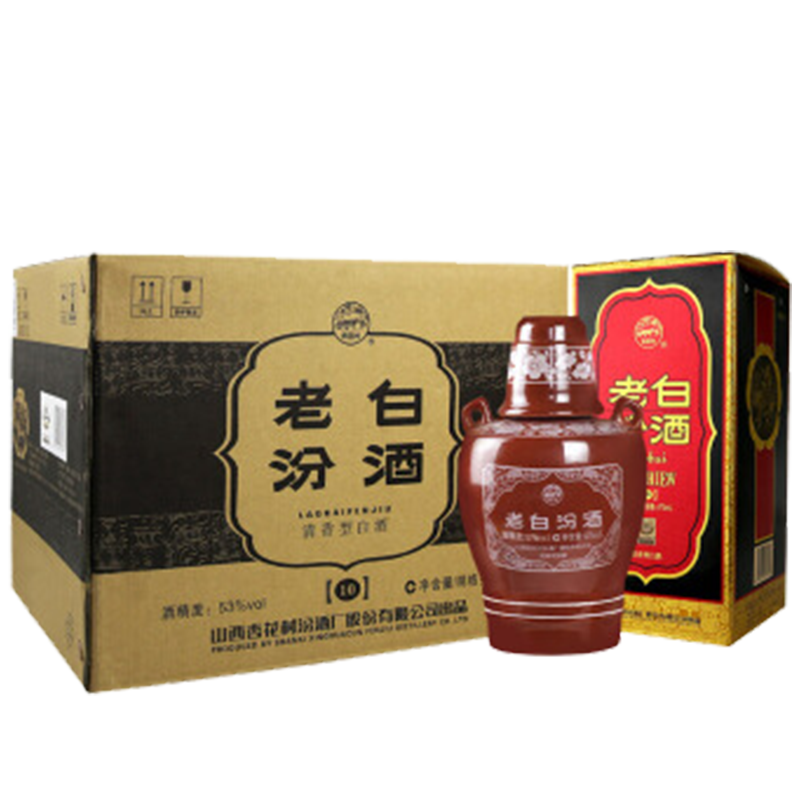 PLUS会员：汾酒 老白汾酒10 53%vol 清香型白酒 475ml*6瓶 整箱装，770元 包邮（双重优惠）(补贴后766.92元)—— 慢慢买比价网