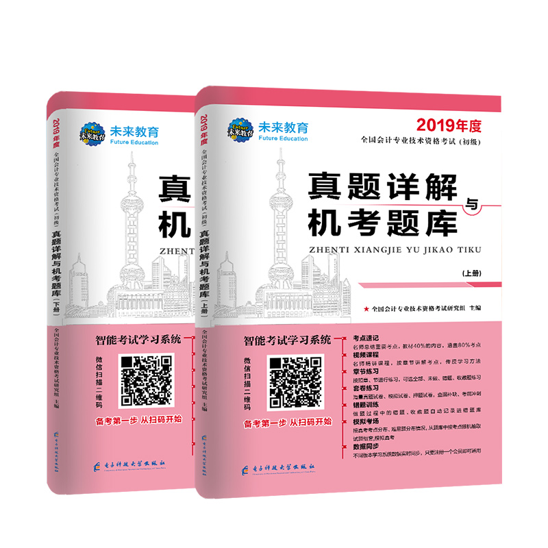 备考2020初级会计职称考试2019真题详解与机考题库试卷初级会计实务+经济法基础（套装共2册）