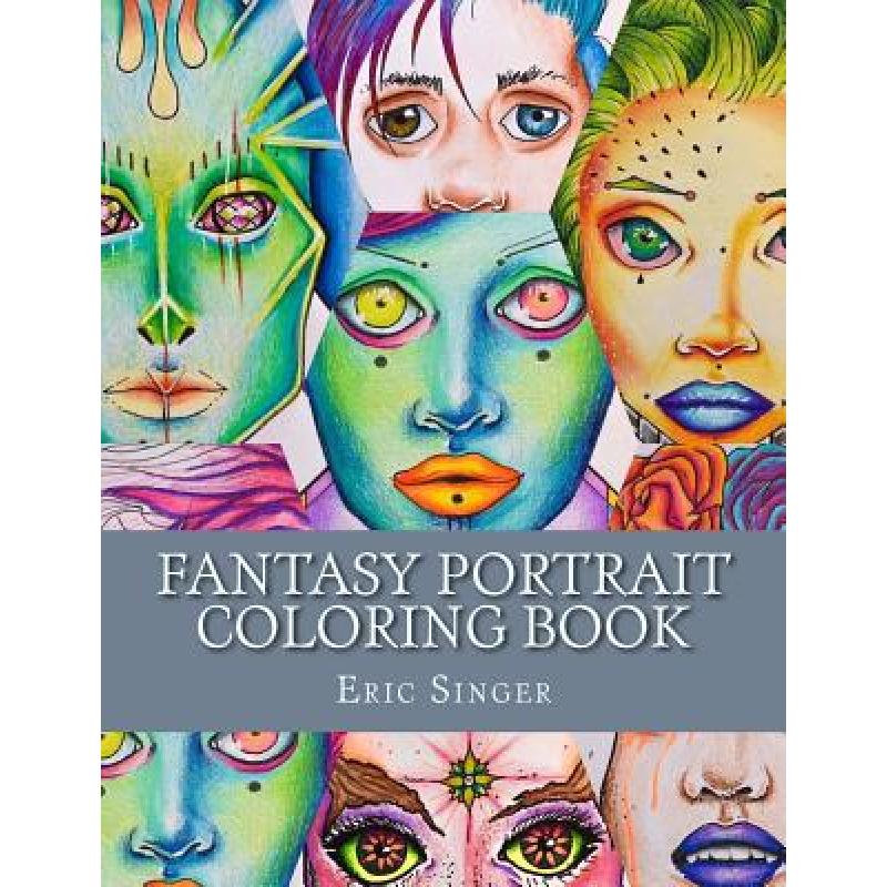 Fantasy Portrait Coloring Book