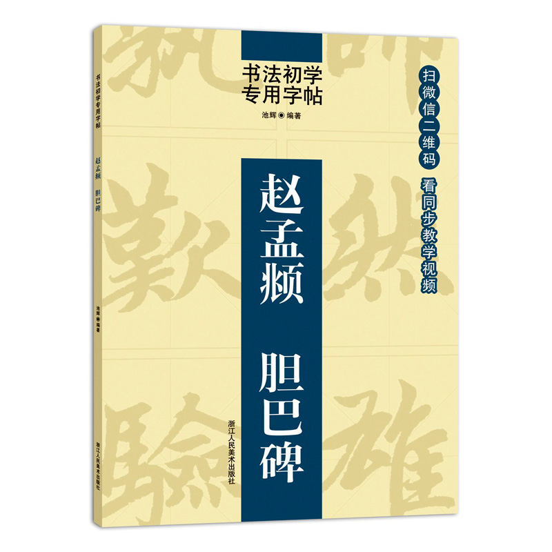 同步视频教学 赵孟頫胆巴碑 赵孟頫楷书毛笔书写技法碑帖临摹教程 中国书法初学者入门学习用字帖浙江人民美术出版社图书籍
