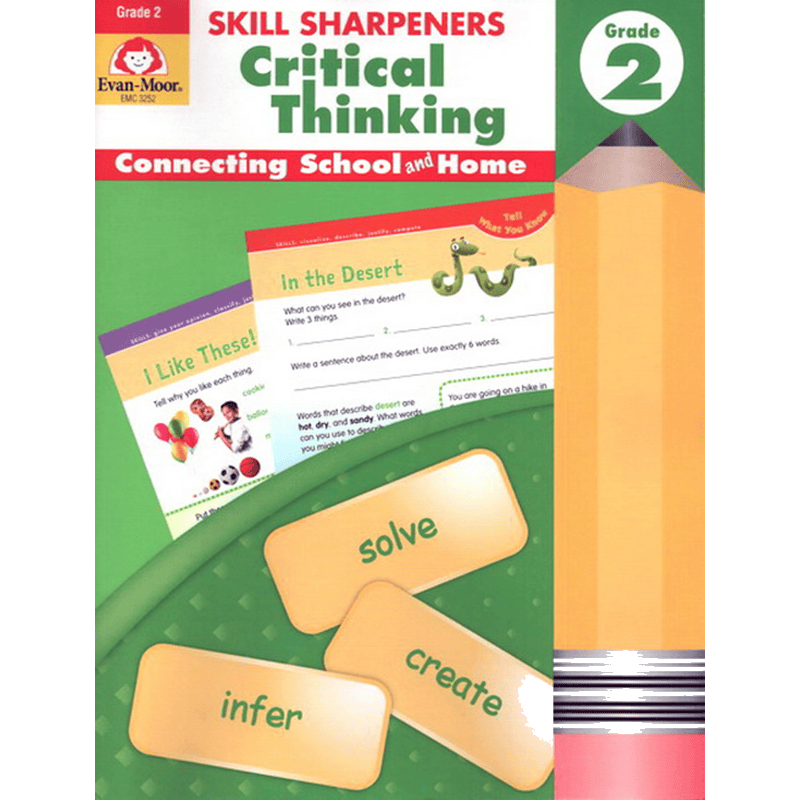 二年级 批判性思维 英文原版 Skill Sharpeners Critical Thinking Grade 2 美国加州教辅 小学生英语课外家庭练习册 Evan Moor
