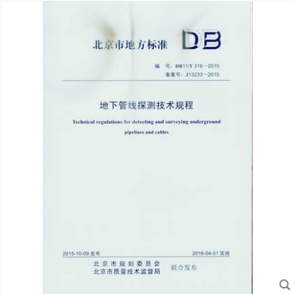 DB11/T 316-2015 地下管线探测技术规程