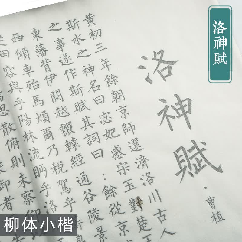 小楷毛笔字帖描红心经宣纸抄经本临摹初学者欧楷练字 洛神赋全文（10张）