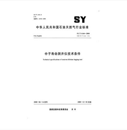 SY/T 6144-2008 中子寿命测井仪技术条件