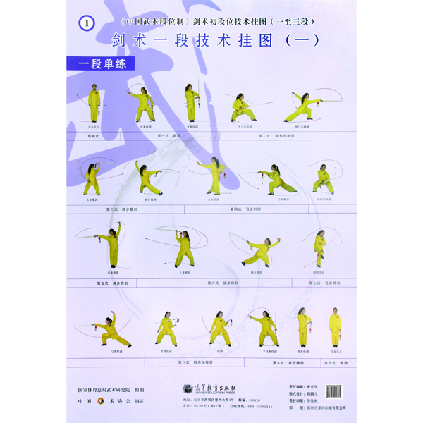 中国武术段位制：剑术初段位挂图（1至3段）